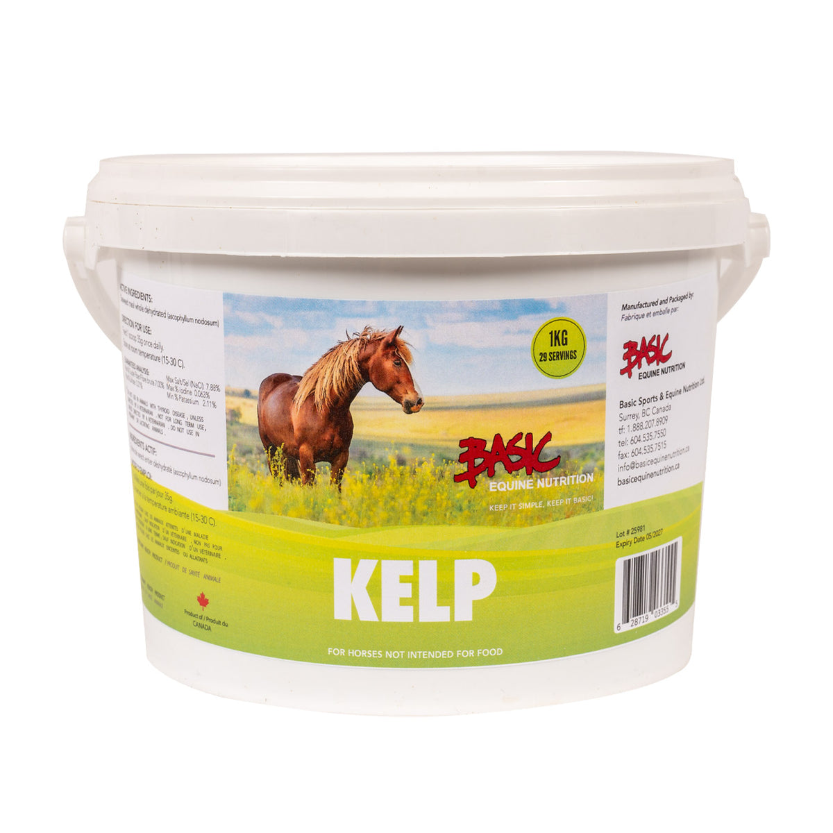 Basic Equine Nutrition Kelp 1 kg – Greenhawk Equestrian Sport